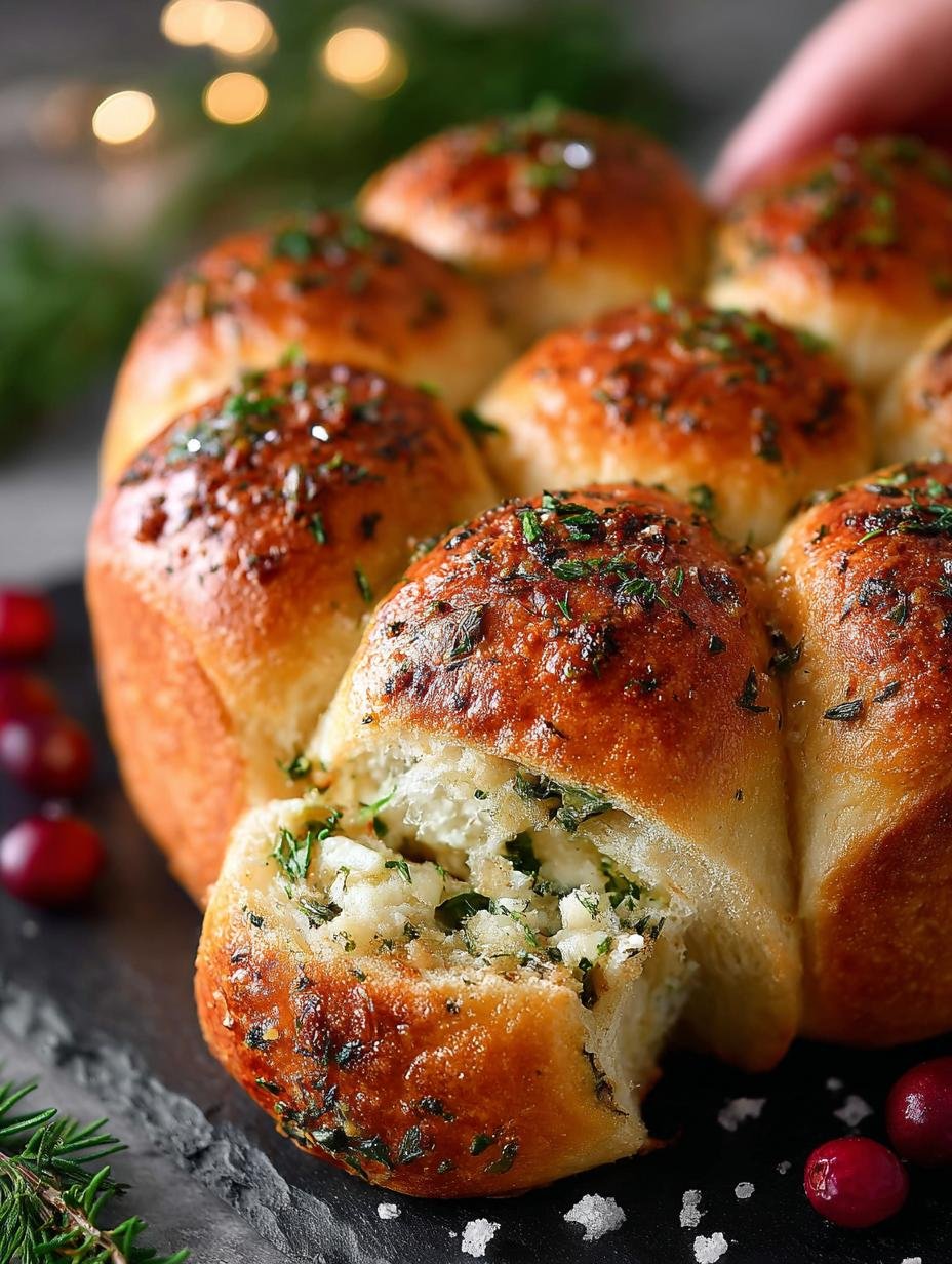 Cheese Herb Dinner Roll Wreath: 24 Fluffy Rolls for Gatherings - venyum